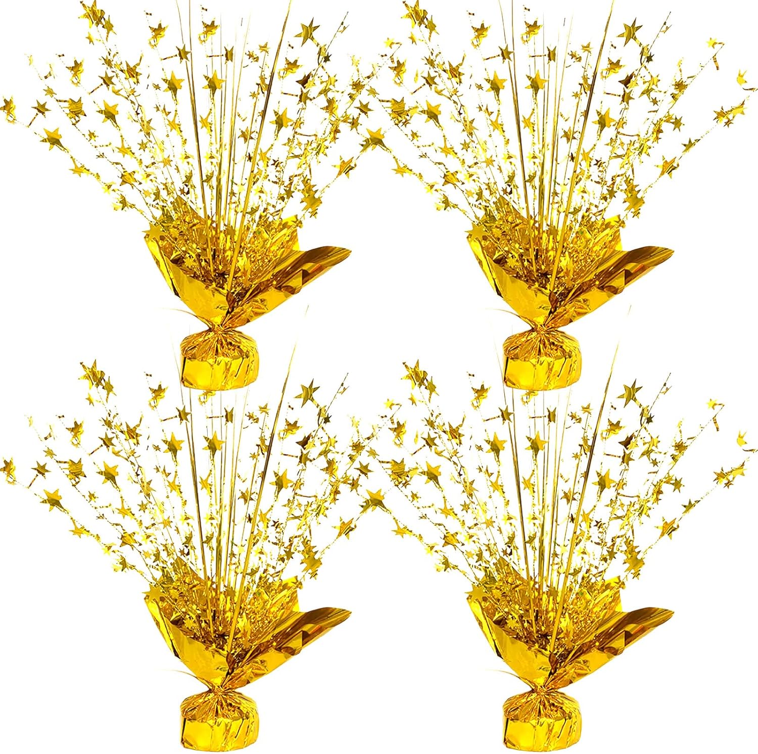 ALISSAR Glitter Gold Star Centerpieces-Table Decorations for Home Decor ...