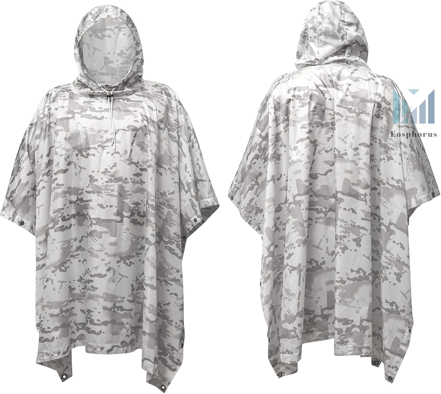Eosphorus Multicam Alpine Snow Camo Hooded Poncho Winter Camouflage ...