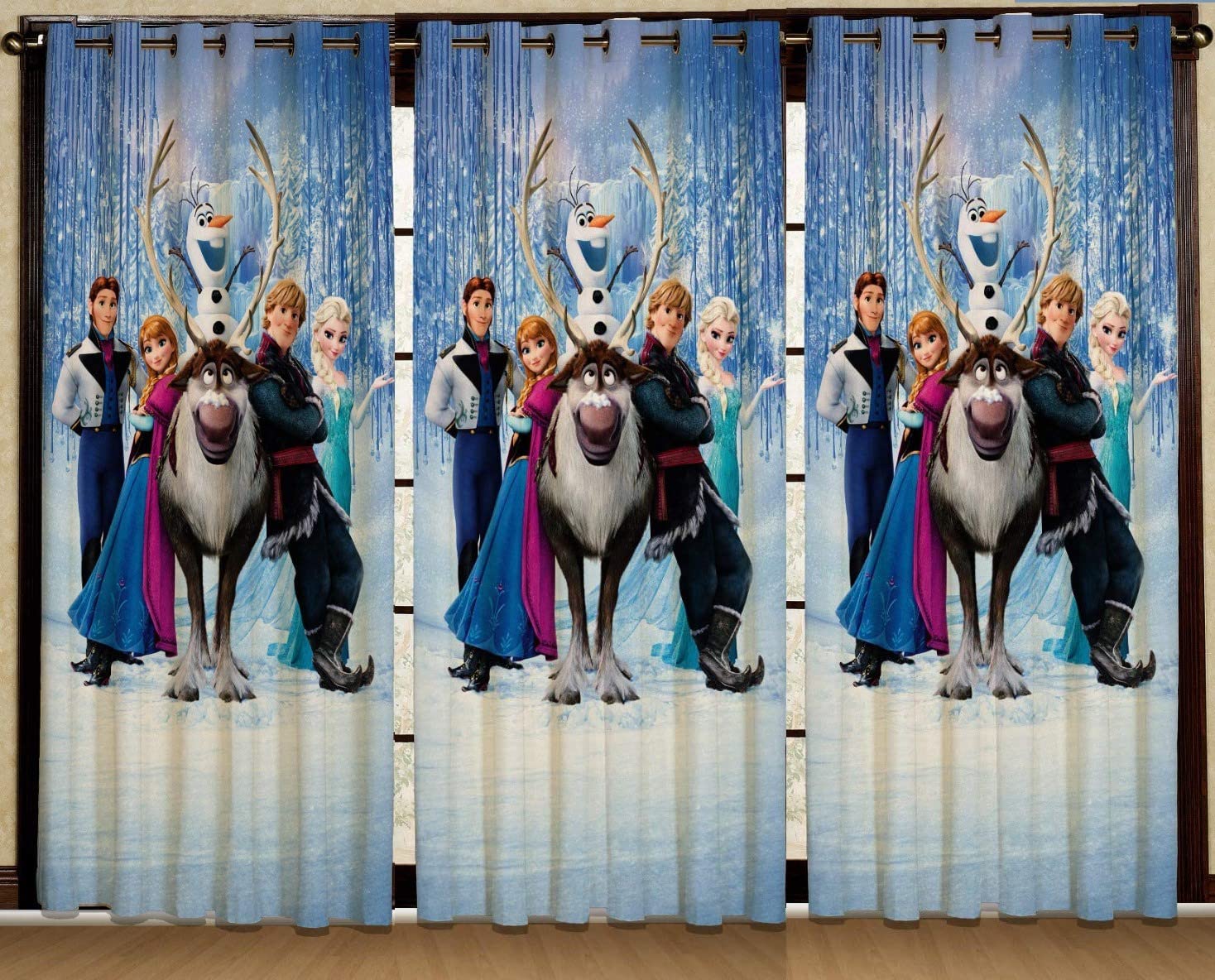 Buy VJK FAB 3D Digital Printed Heavy Fabric Frozen Movie Design ...