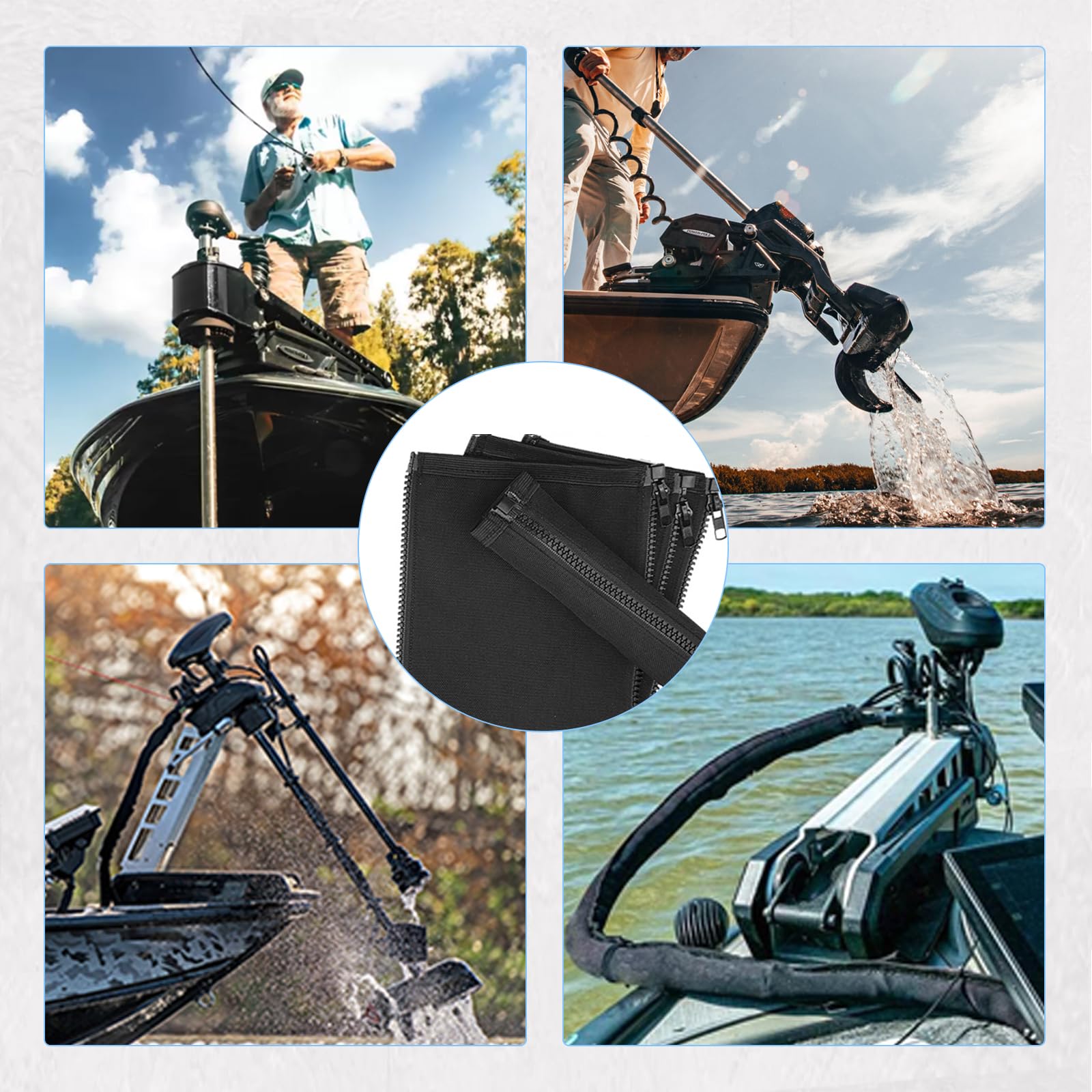 Snapklik.com : Marine Zippered Rigging Sleeve - Trolling Motor Cable ...