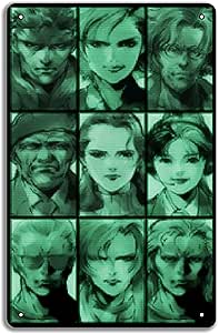 Amazon.com: MGS Codec Portraits Poster Wall Art Gift, Metal Tin Sign ...