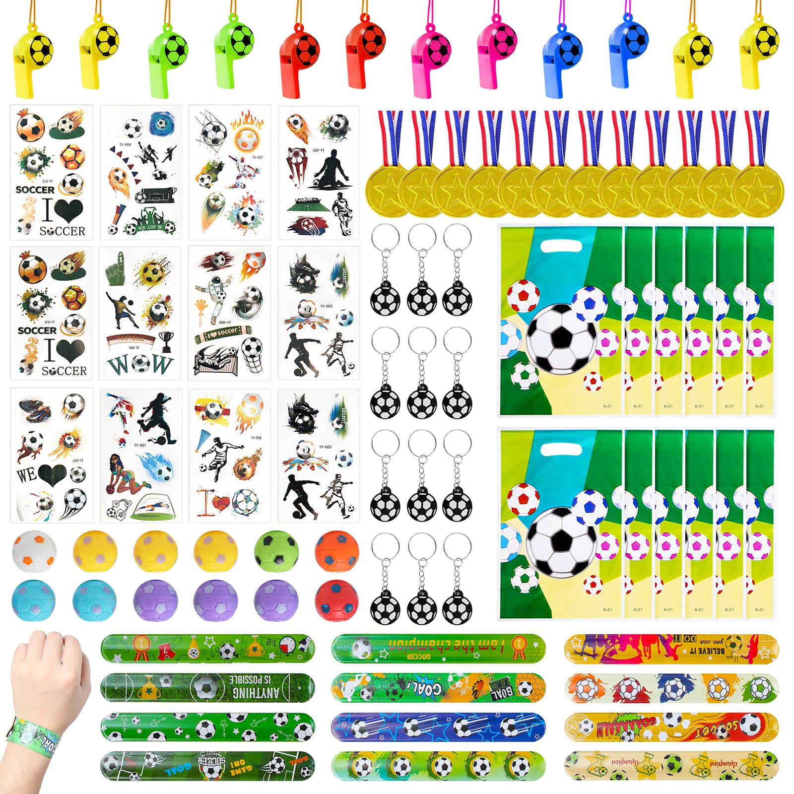 TAIXING 84Pcs Football Party Bags Fillers, Football Party Bag Fillers ...