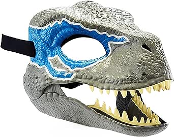 Amazon.com: zuiquzks Dino Mask Realistic Dinosaur Velociraptor Costume ...