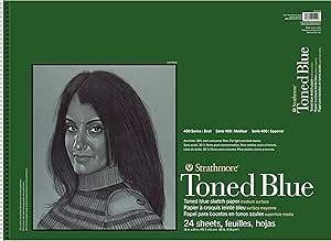 Amazon.com: Strathmore 400 Series Sketch Pad, Toned Blue, 18x24 inch ...