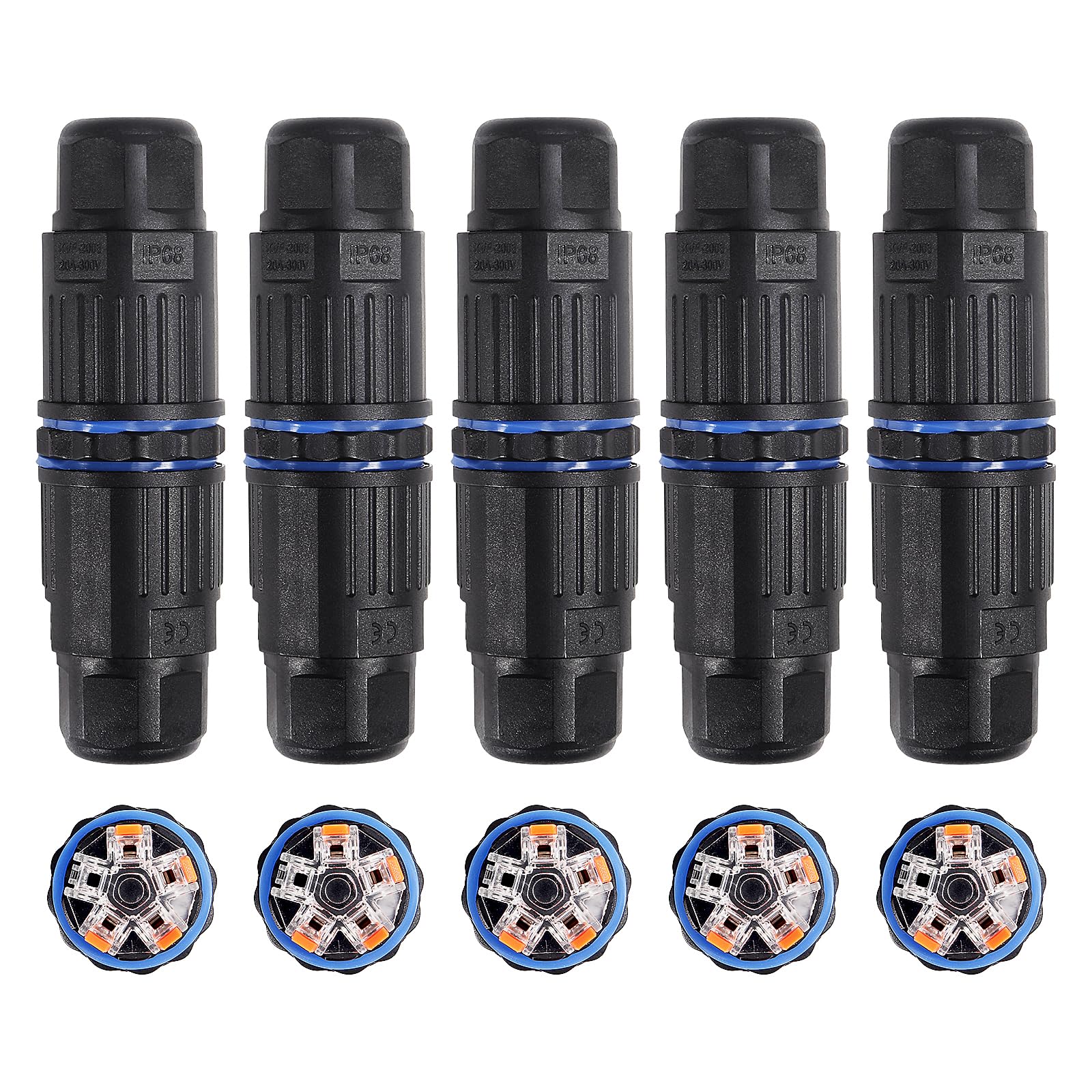 Snapklik.com : 5PCS IP68 Waterproof Electrical Cable Connector, Outdoor ...