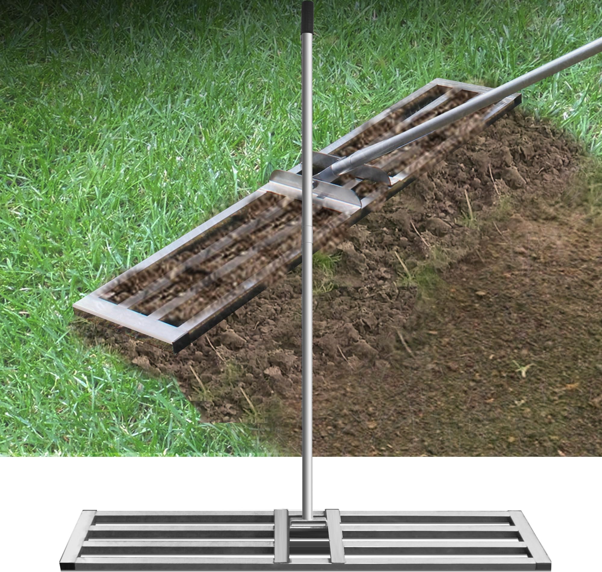 Amazon.com : 30x10 Inch Lawn Leveling Rake,6.5ft Handle Lawn Leveler ...