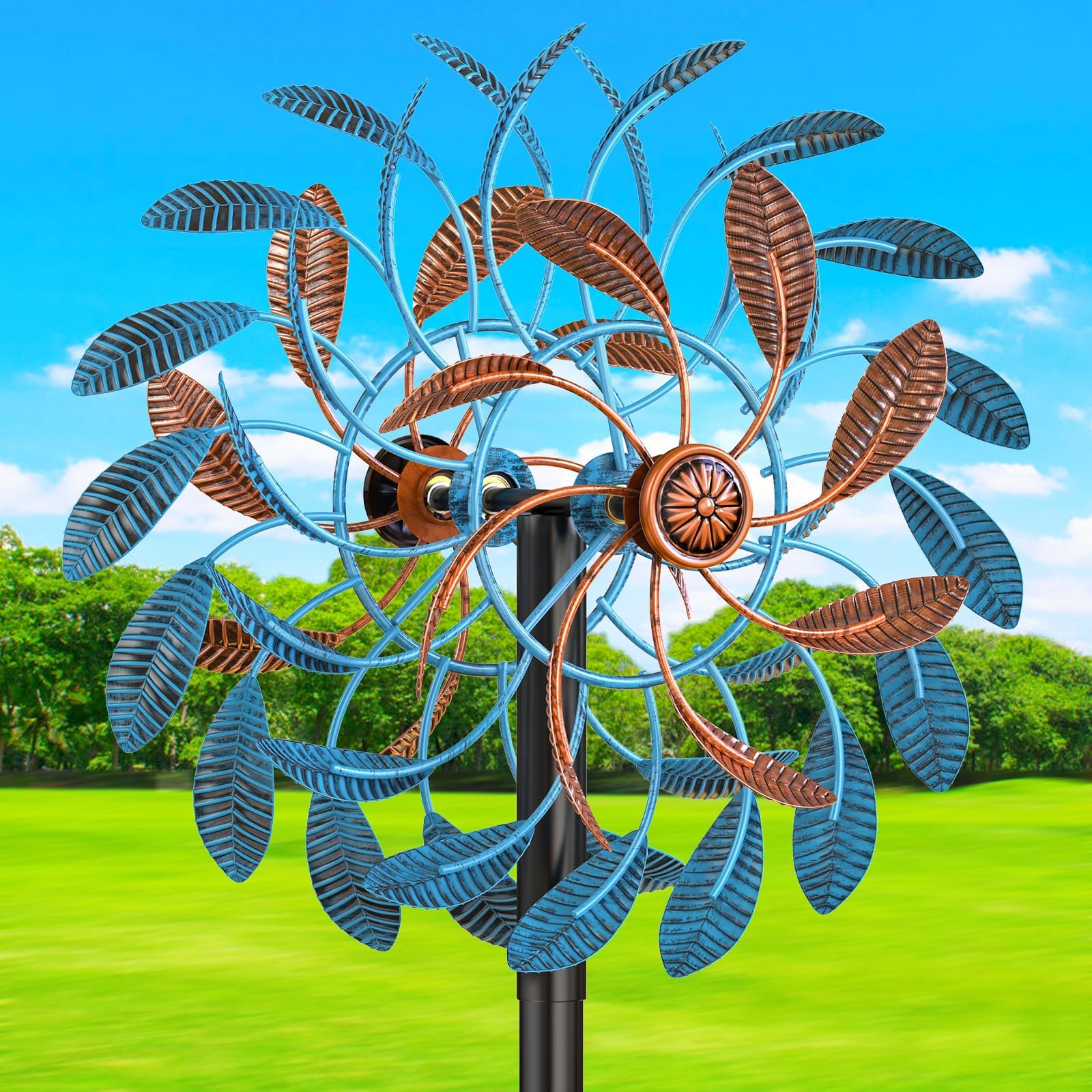 Amazon.com: Viveta Wind Spinner, Outdoor Metal Kinetic Wind Sculptures ...