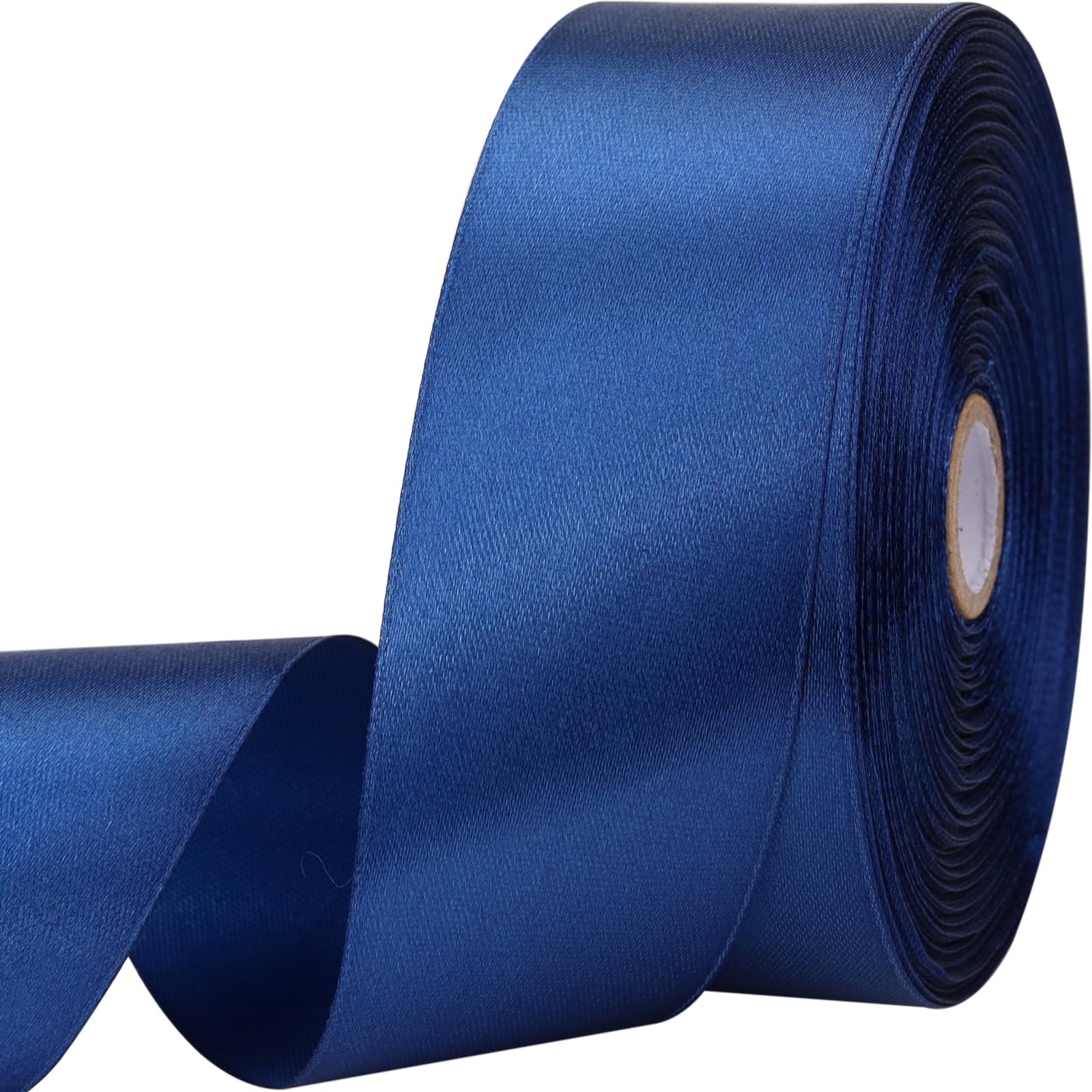 Amazon.com: 1-1/2 inches 50 Yard Dark Blue Satin Ribbon for Gift ...