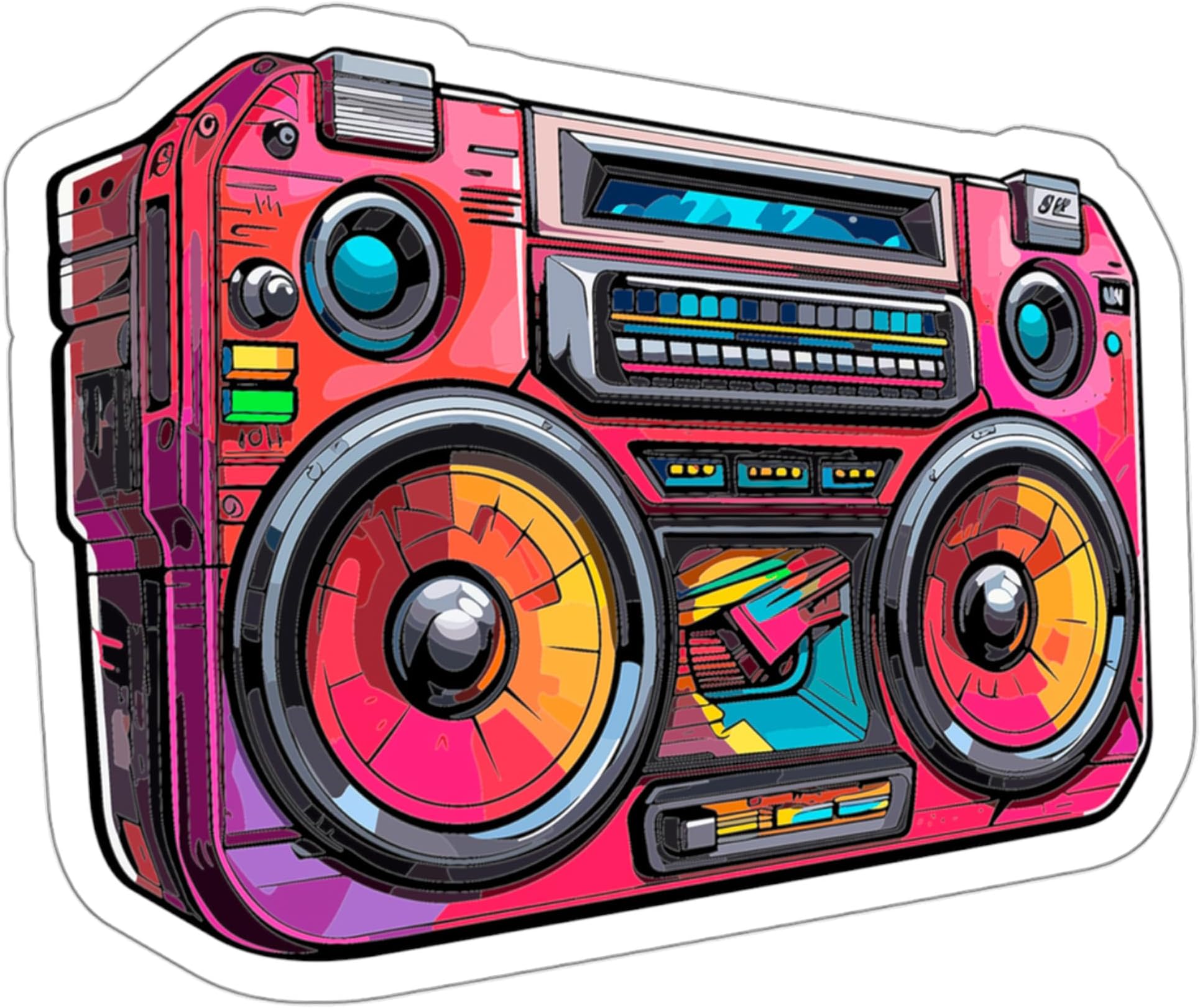 Amazon.com: Boom Box Sticker Vinyl Waterproof Sticker Decal Car Laptop ...