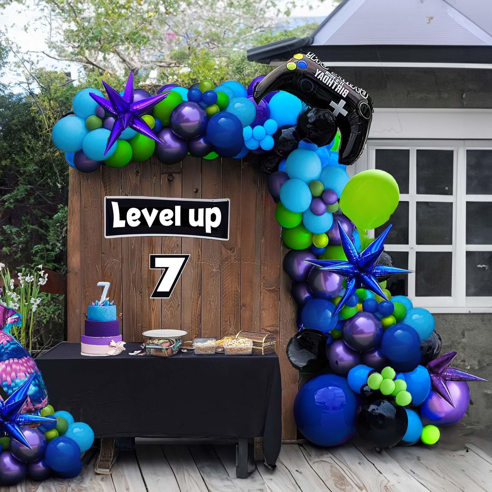 Amazon.com: yeewaka Video game balloon garland arch kit 140pcs purple ...
