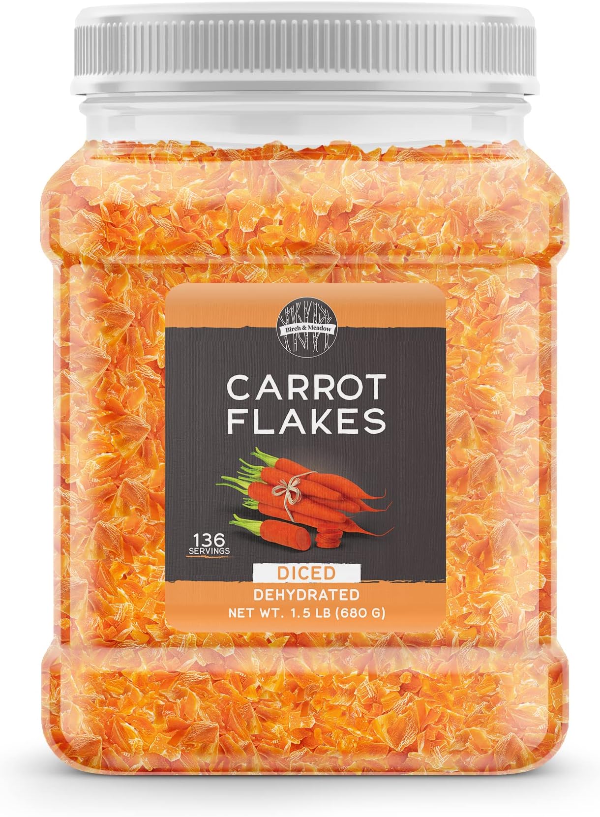 Amazon.com : Birch & Meadow 1.5 lb Carrot Flakes, Dehydrated & Diced ...