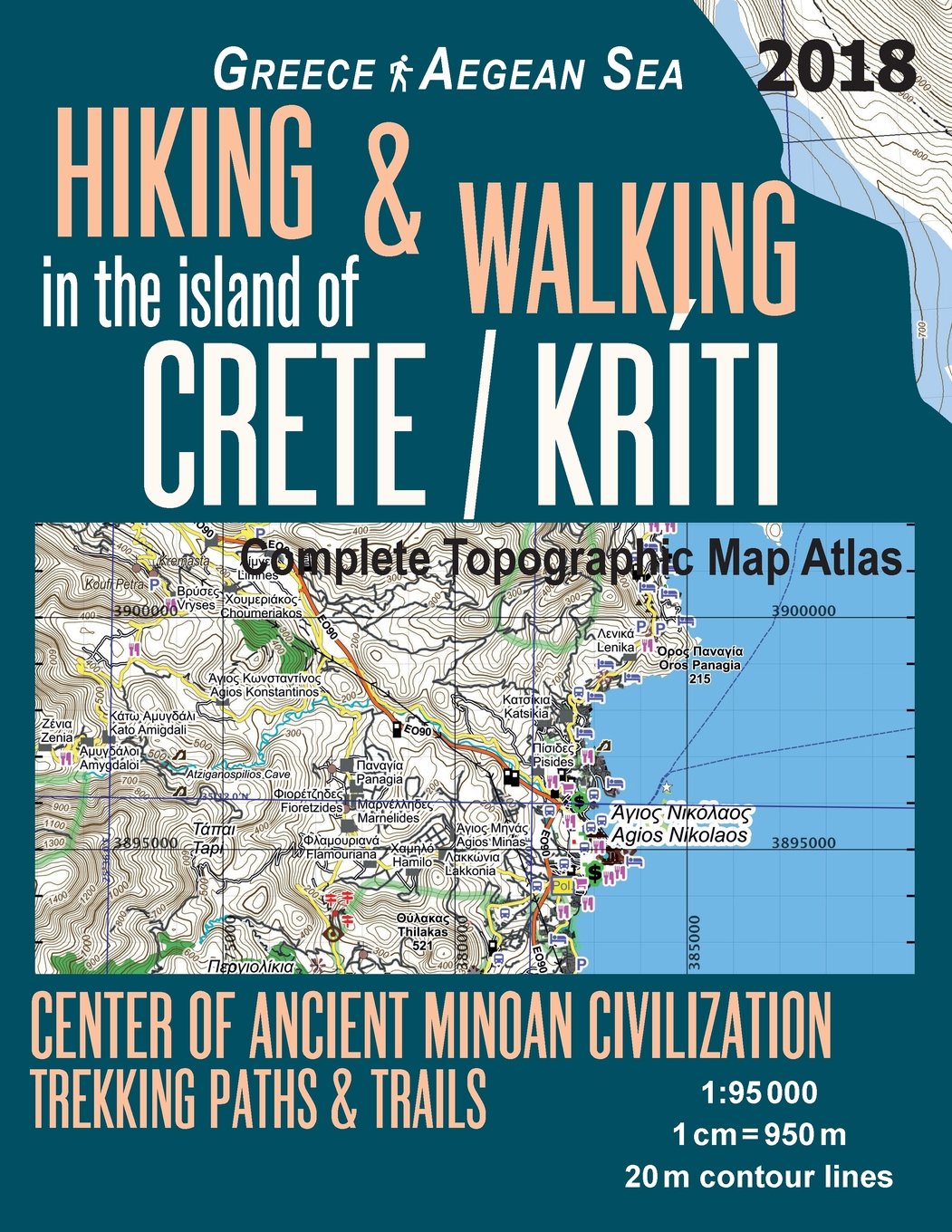 Buy Hiking & Walking in the Island of Crete/Kriti Complete Topographic ...