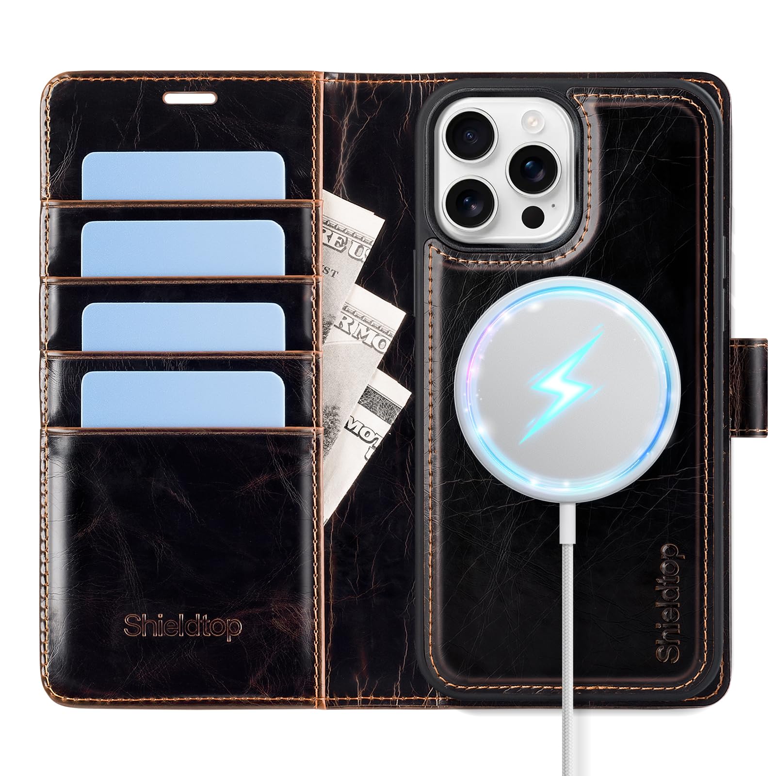 Amazon.com: Shieldtop Compatible Magsafe Magnetic 2 in 1 Detachable iPhone 13 Pro Max Wallet ...