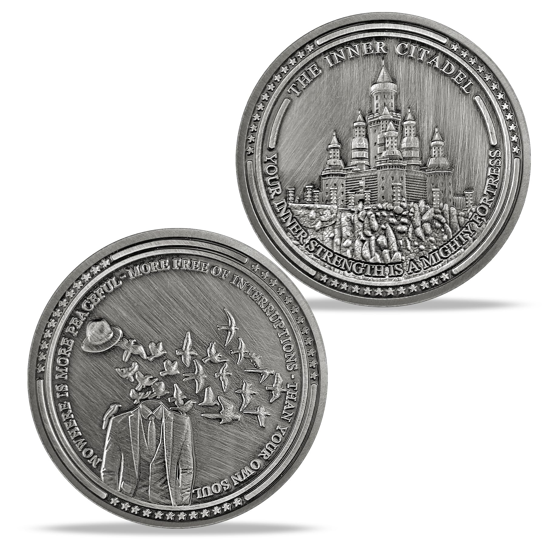 Amazon.com: AtSKnSK The Inner Citadel Coin Stoic Coin : Clothing, Shoes ...