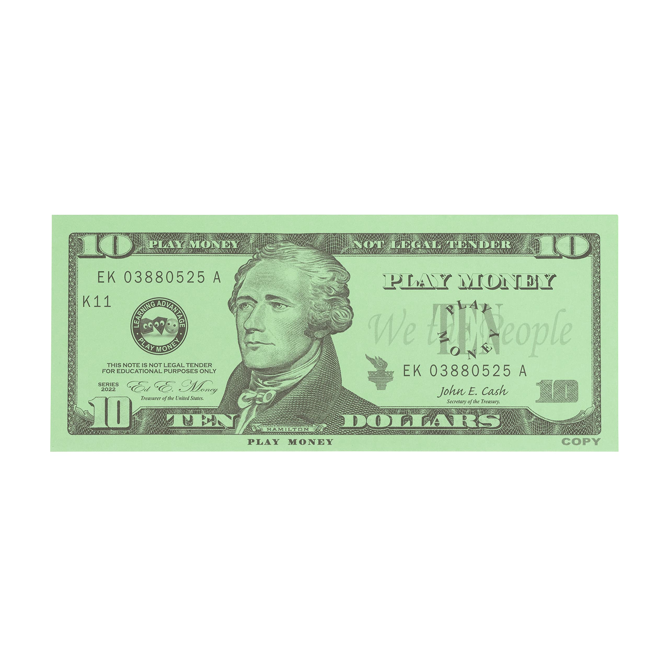 Snapklik.com : LEARNING ADVANTAGE Ten Dollar Play Bills - Set Of 100 10 ...
