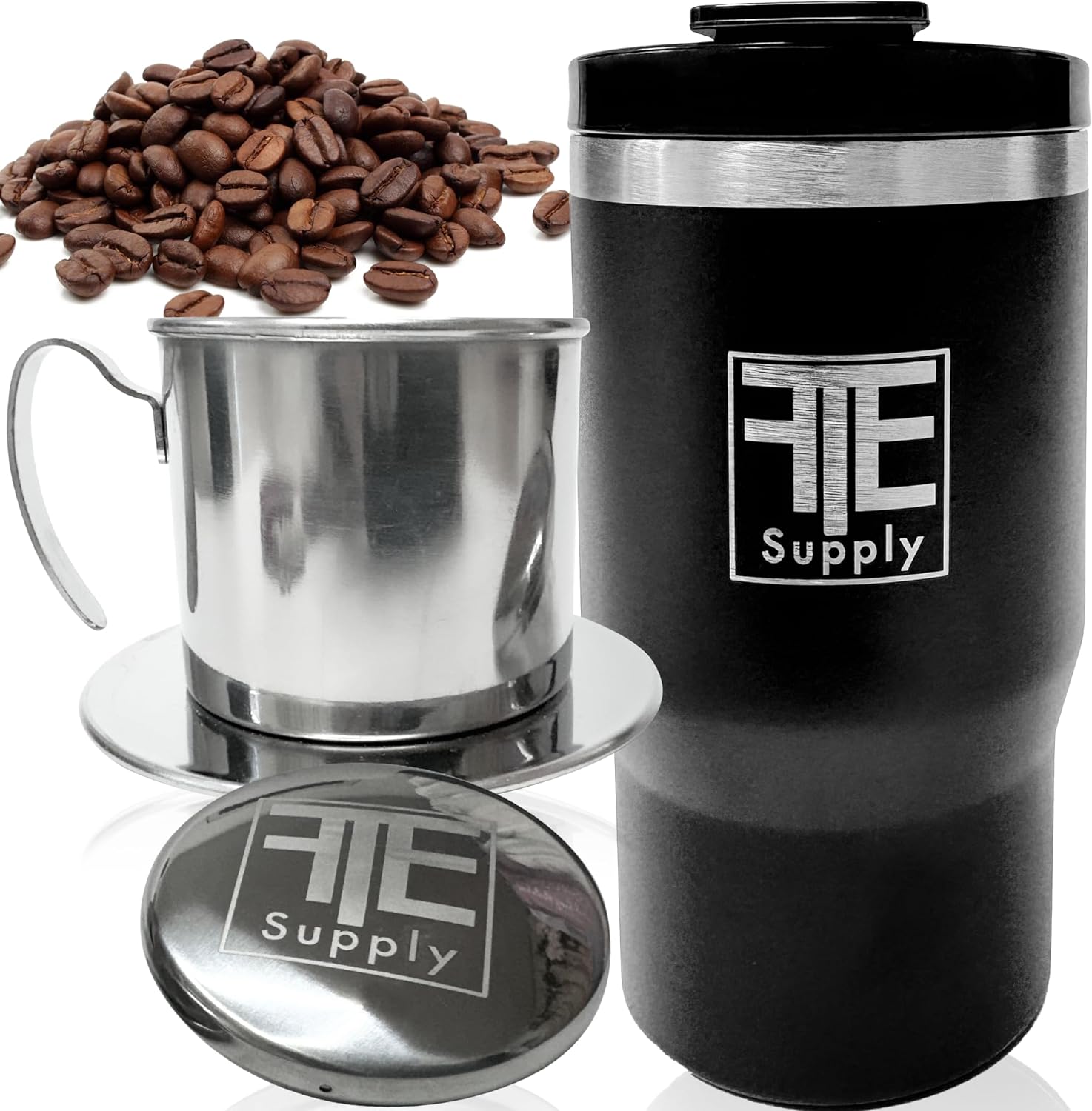 Amazon.com: TFE Supply Vietnamese Coffee Set, Stainless Steel, 8oz Phin ...