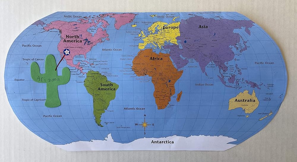 8 x 16 Labeled World Practice Maps, 30 sheets in a Australia | Ubuy