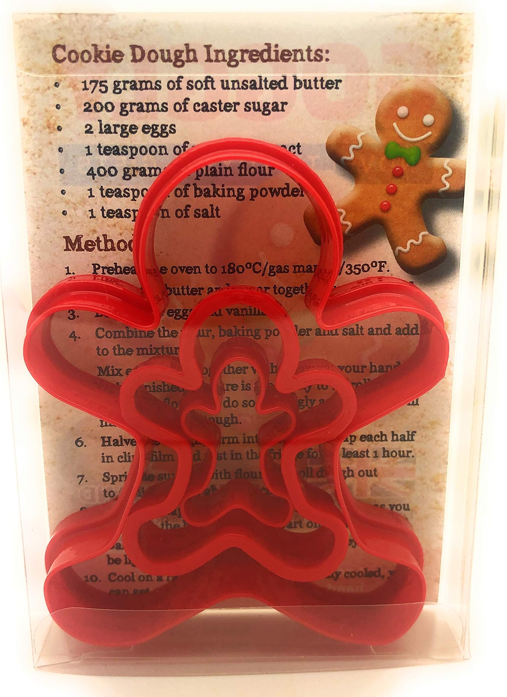 Gingerbread Man Cookie Cutter - Set of 3 - Small Medium & Large, Clay ...