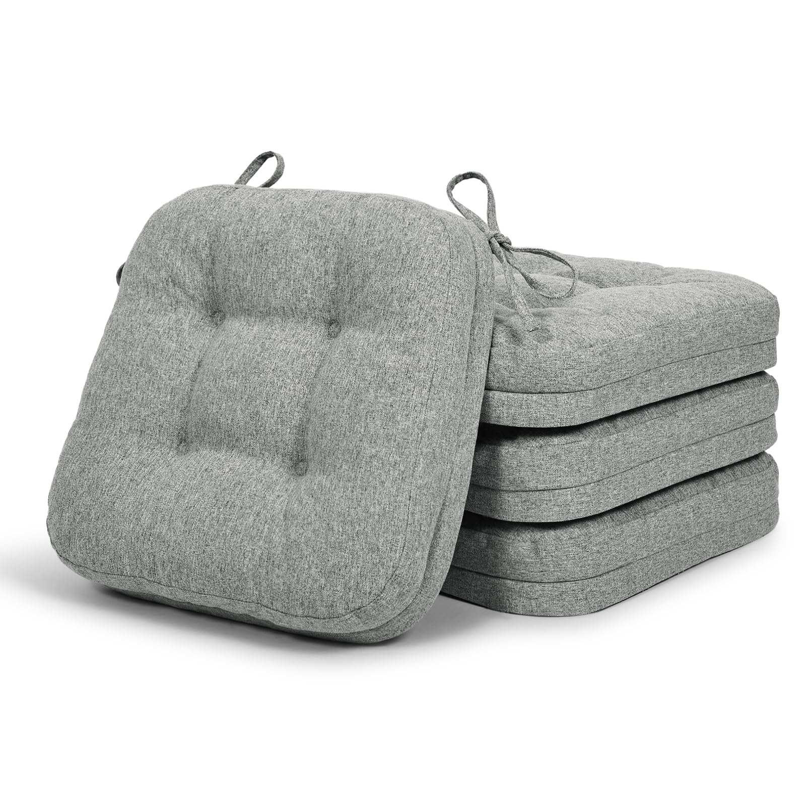 Amazon.com: baibu Set of 4 Chair Pads for Dining Chairs, Dual-Layer ...