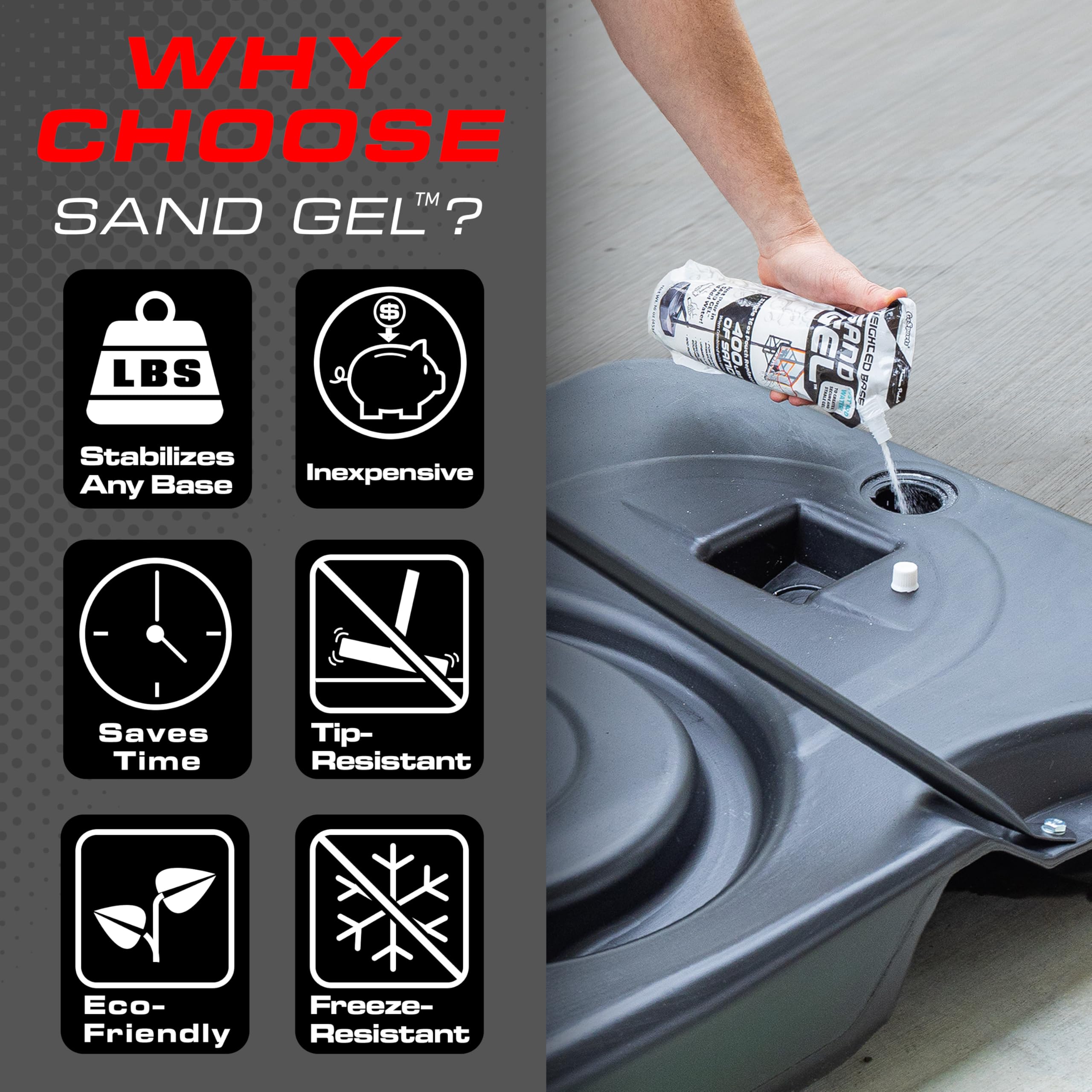Snapklik.com : GoSports Sand Gel Weighted Base Filler For Indoor ...
