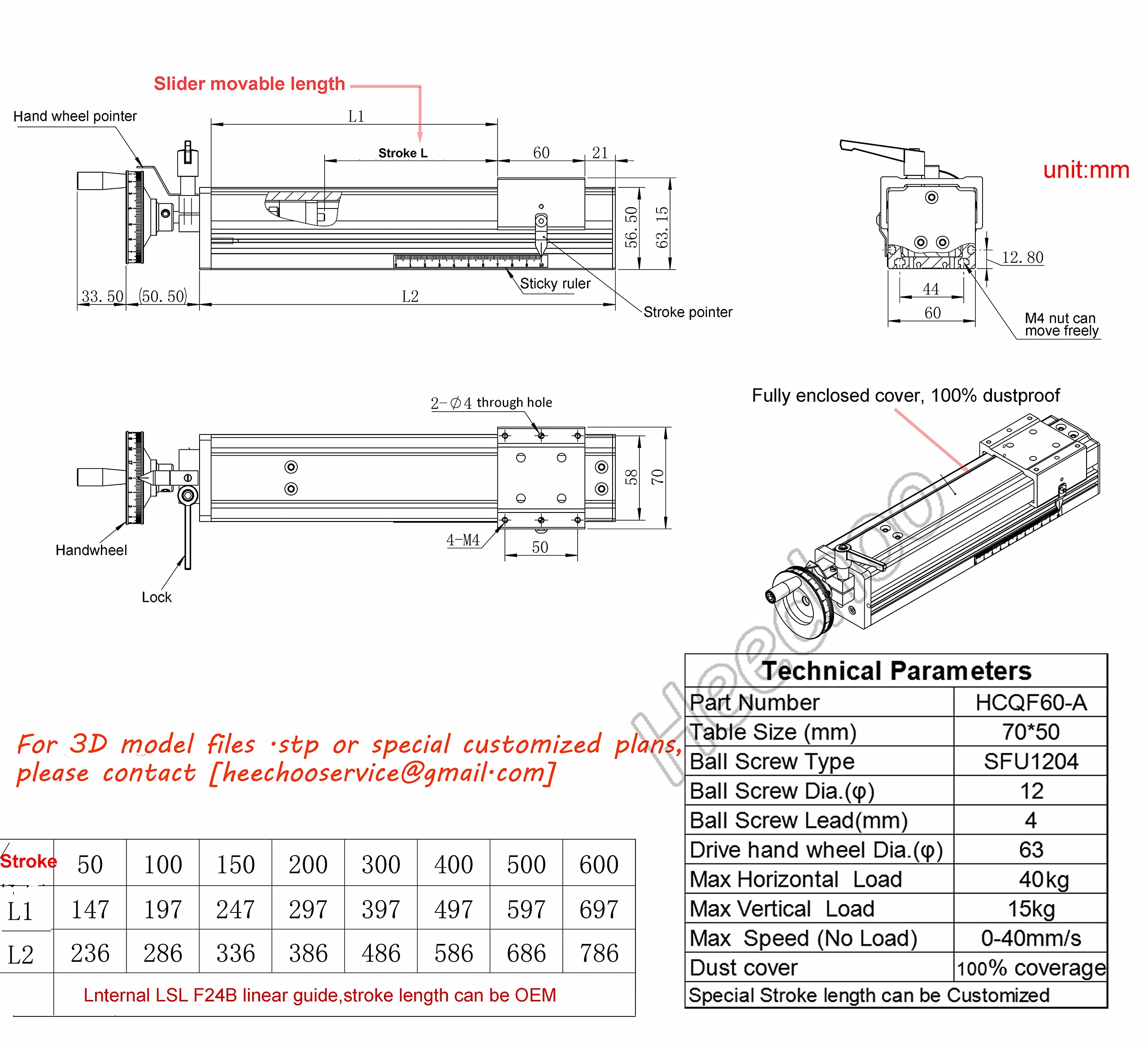 Snapklik.com : Linear Rail Guide Slide Table 300mm Ball Screw SFU1204 ...