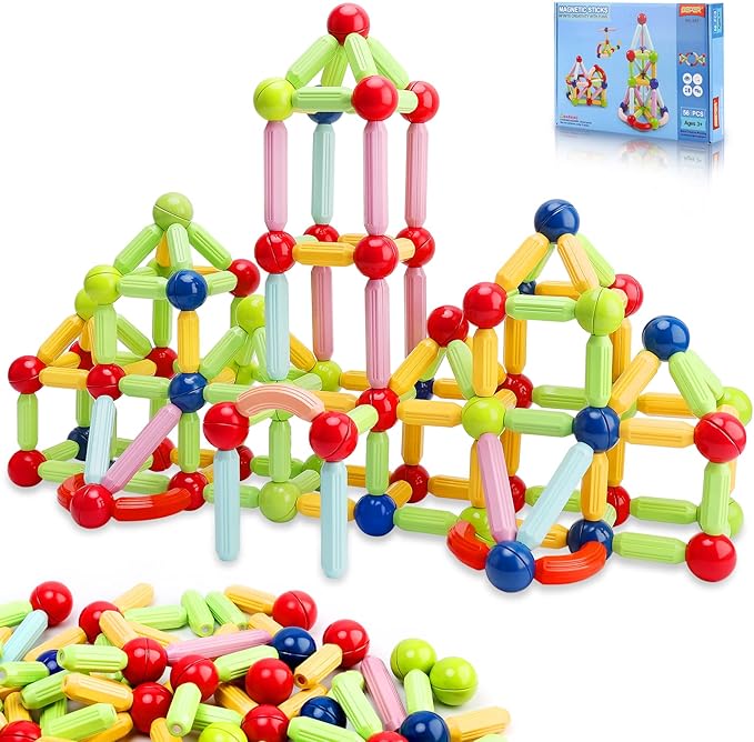 Amazon.com: GEPER Magnetic Building Blocks for Kids - Educational Toys ...