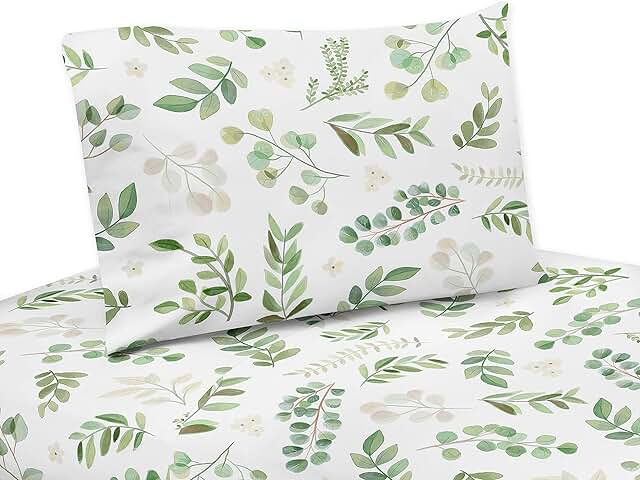 Amazon.com: green and white sheets