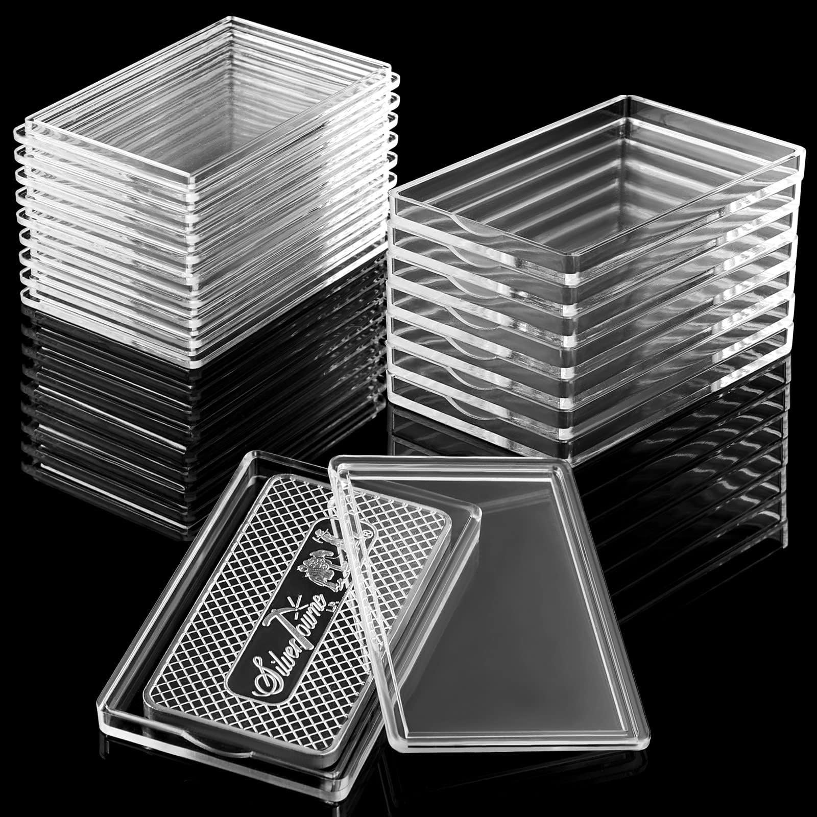 Amazon.com: LONCHDAN 1 Oz Silver Bar Holder 20 Pcs Acrylic 1 Ounce ...