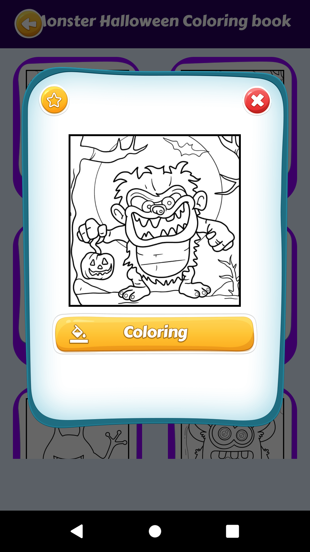 Monster Halloween Coloring book - App on Amazon Appstore