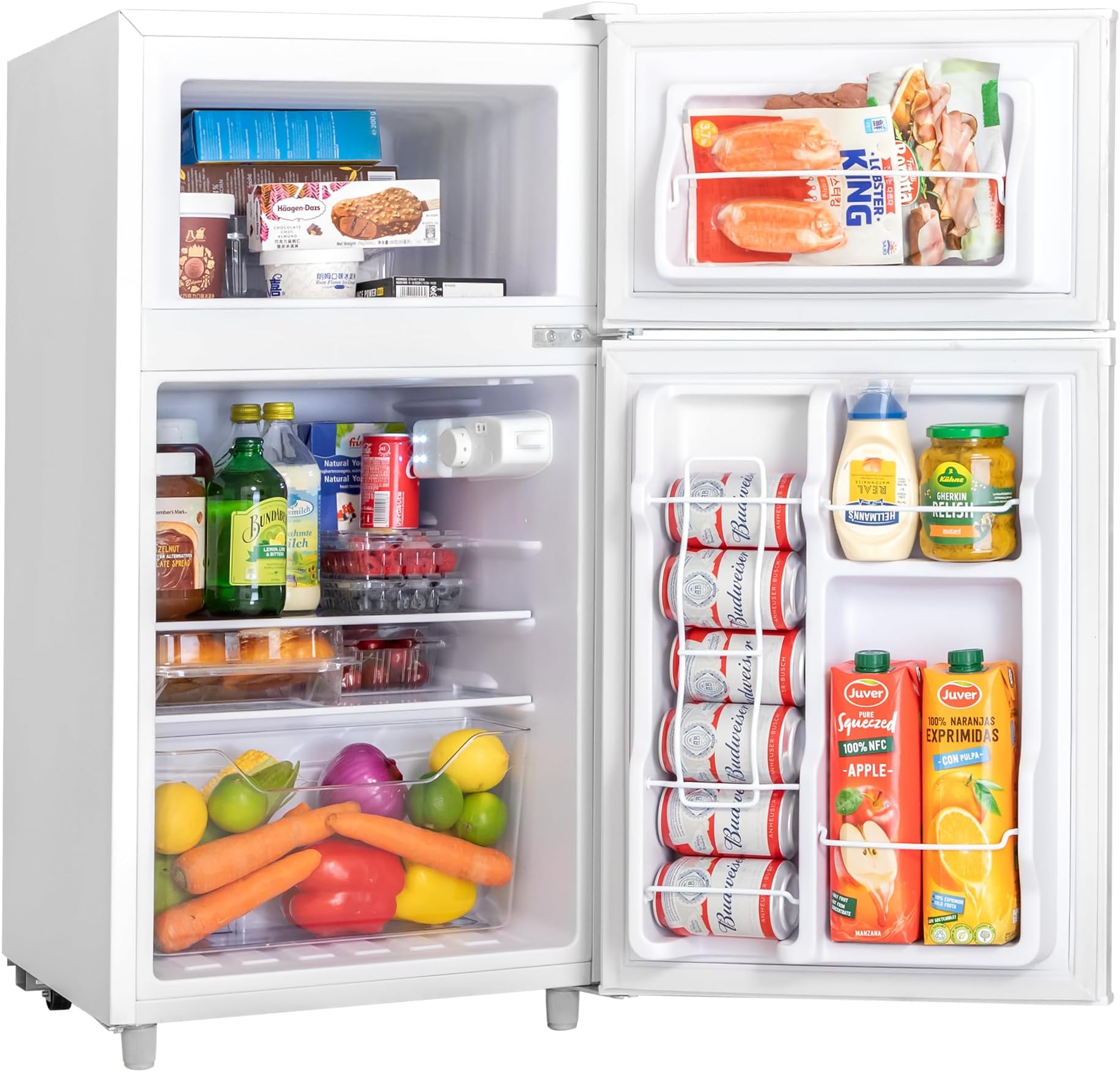 Amazon.com: LZ LEISURE ZONE 4.5 Cu.ft Dual Zone Refrigerator, Small ...