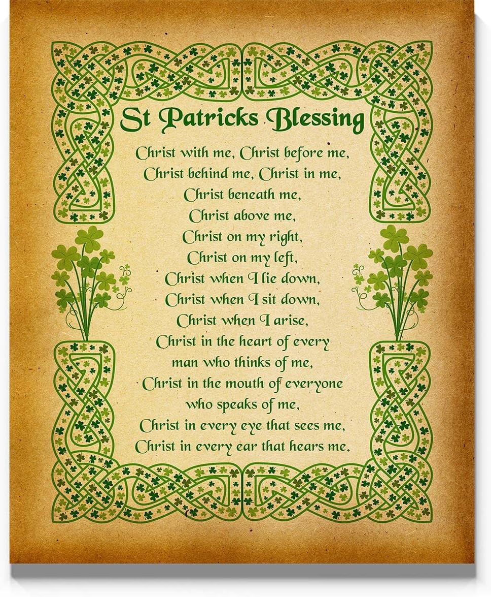 Amazon.com: Prayer of St Patrick Christ Be With Me Wall Decor, 11"x14 ...