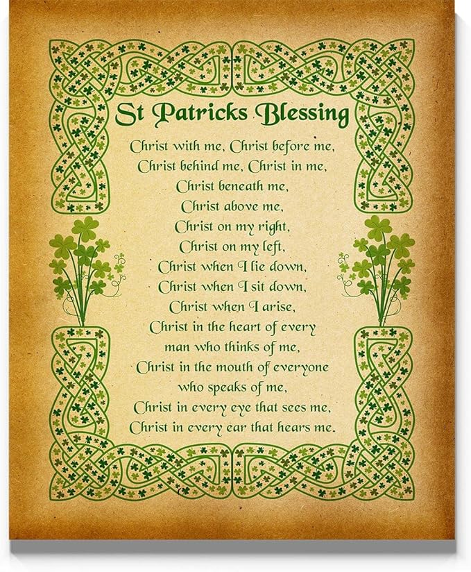 Amazon.com: Prayer of St Patrick Christ Be With Me Wall Decor, 11"x14 ...