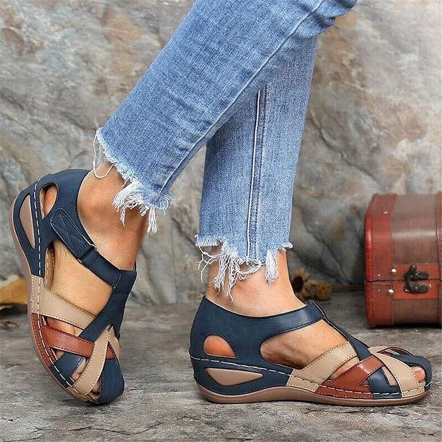 QAZW Sandalia de Plataforma Casual Ortopédica para Mujer, Sandalias de ...