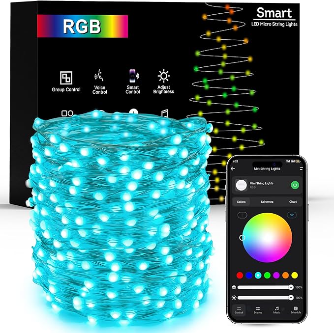 Amazon.com: Brizled Smart Fairy Lights, 66FT 200 LED String Light WiFi ...