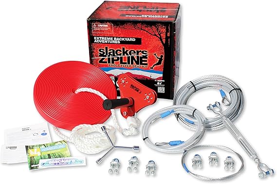 Amazon.com: 90' Eagle Series Seated Zipline Kit : Toys & Games
