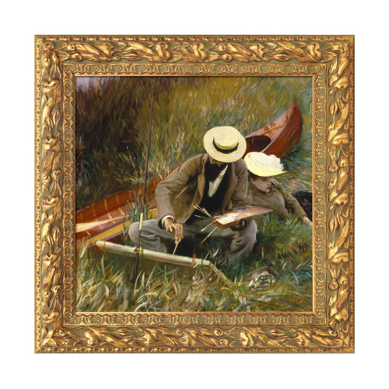 Amazon.com: FOLKOR Antique Gold Frame for 8x8” Canvas Painting, 2” Wide ...