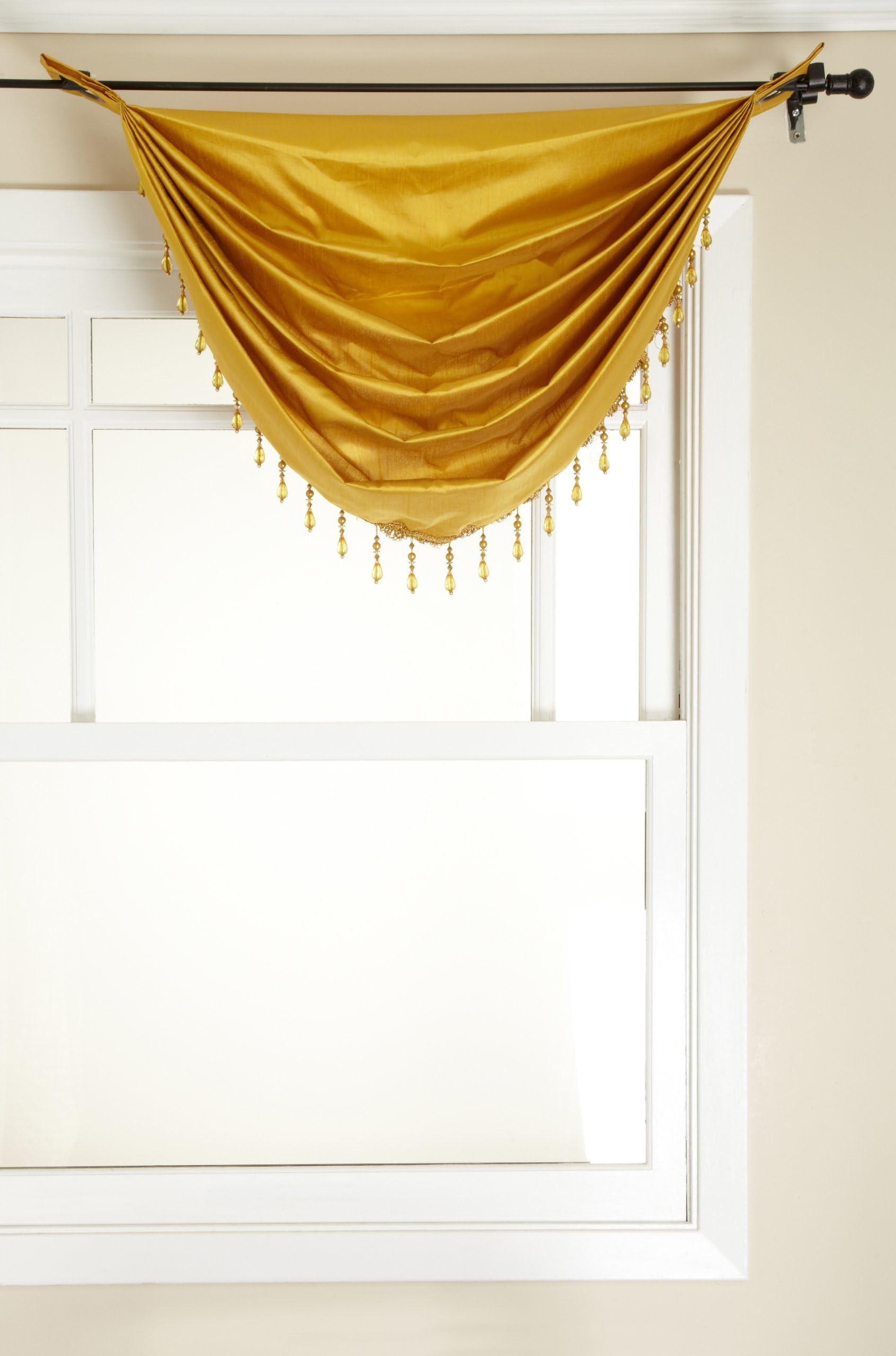 Amazon.com: Stylemaster Tribeca Faux Silk Grommet Waterfall Valance ...