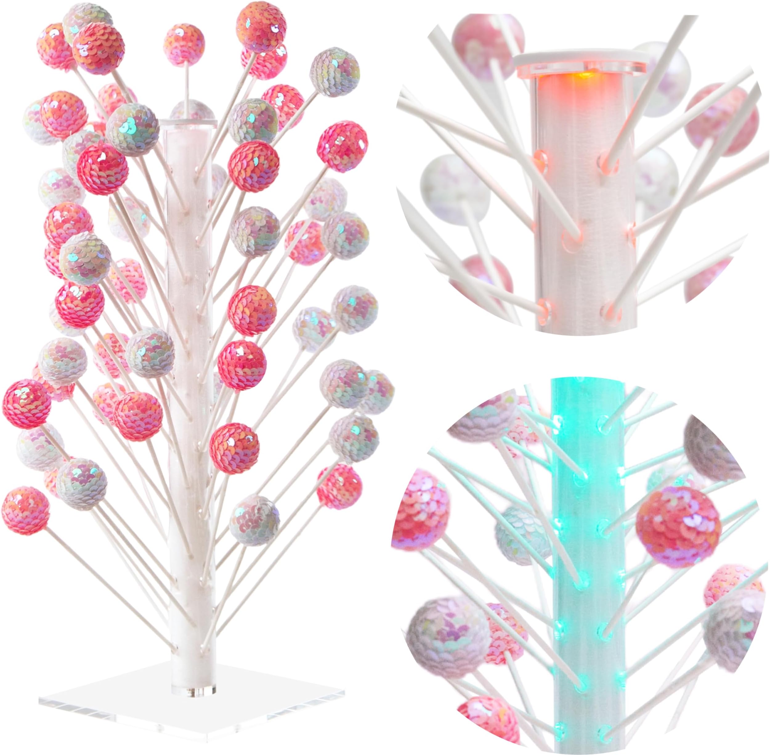 Amazon.com: Wooden Lollipop Stand with 60 Hole, Durable Wood Cake Pop ...