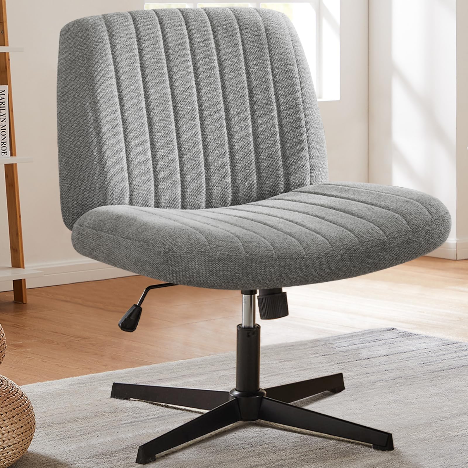 Snapklik.com : SMUG Criss Cross Legged Office Chair, Armless Swivel ...