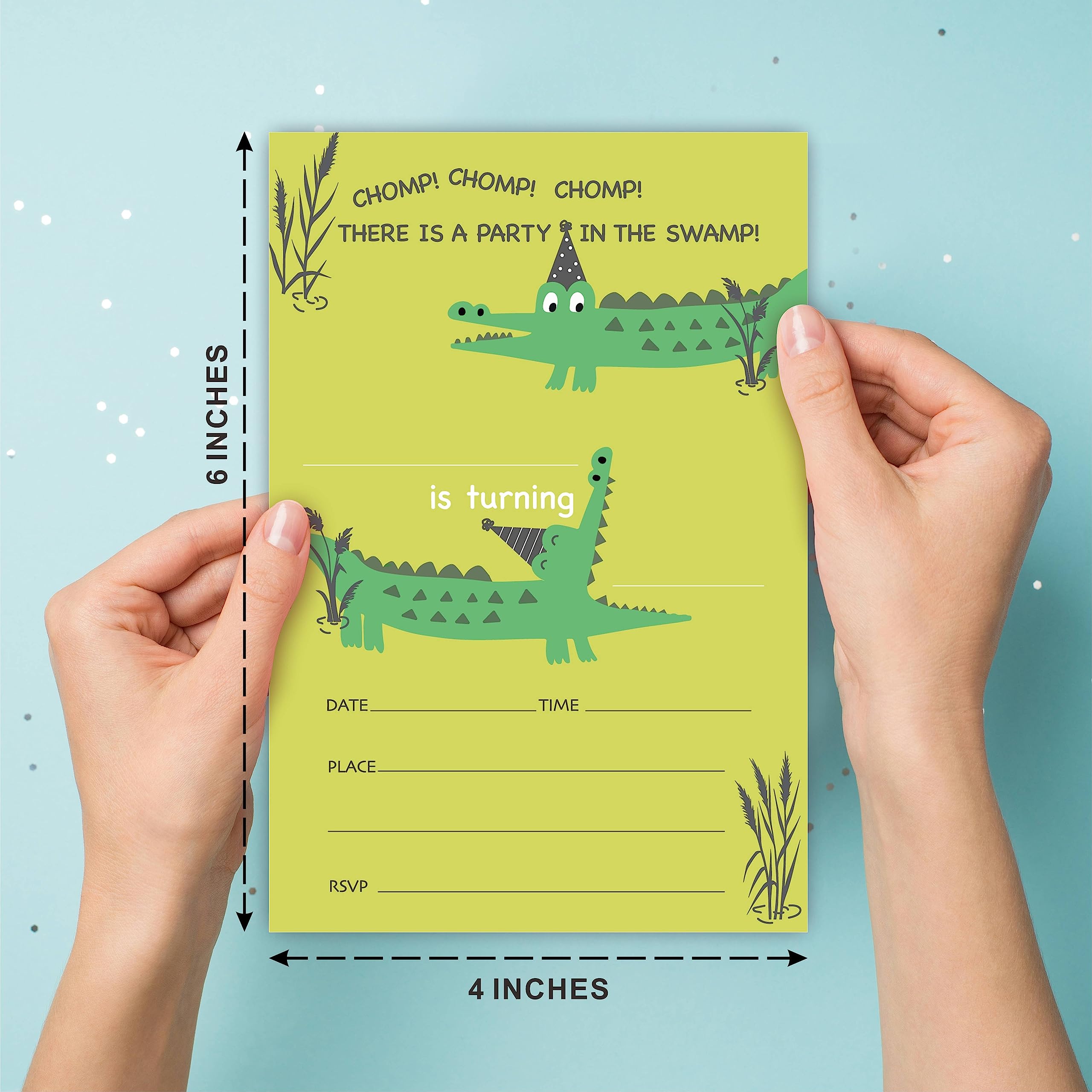 Alligator Birthday Party Invitations Alligator BBQ Invitation Gator
