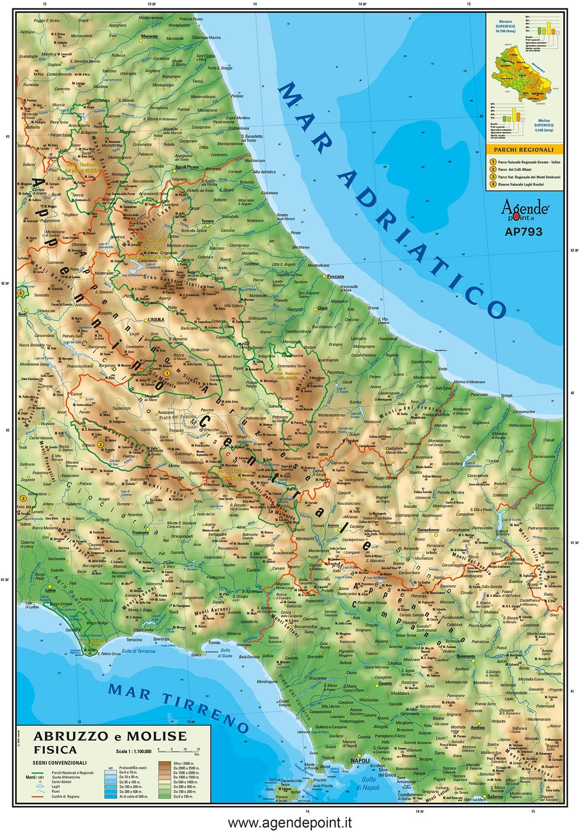 Abruzzo Cartina Mare Mappa Geografica Abruzzo Silvi Marina