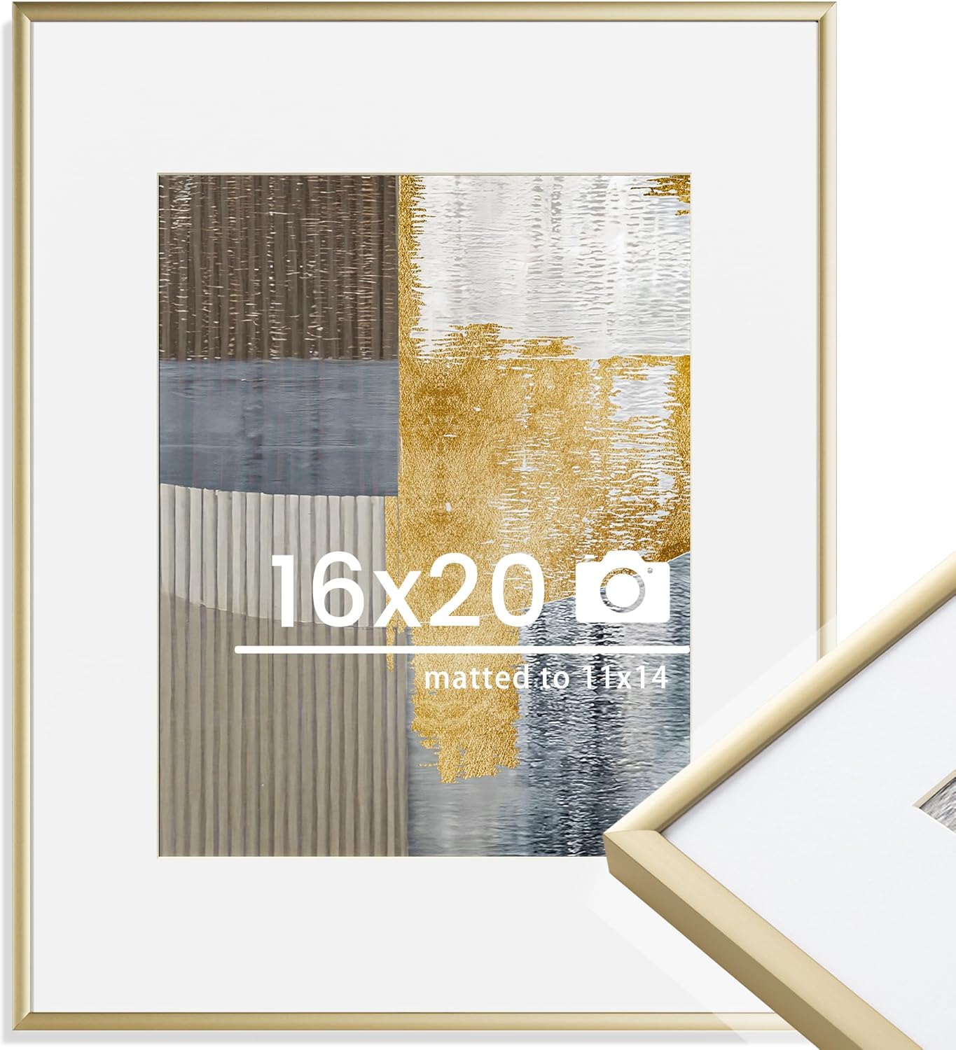 Amazon.com - 16x20 inch Metal Picture Frame - 16 x 20 Thin Aluminum ...