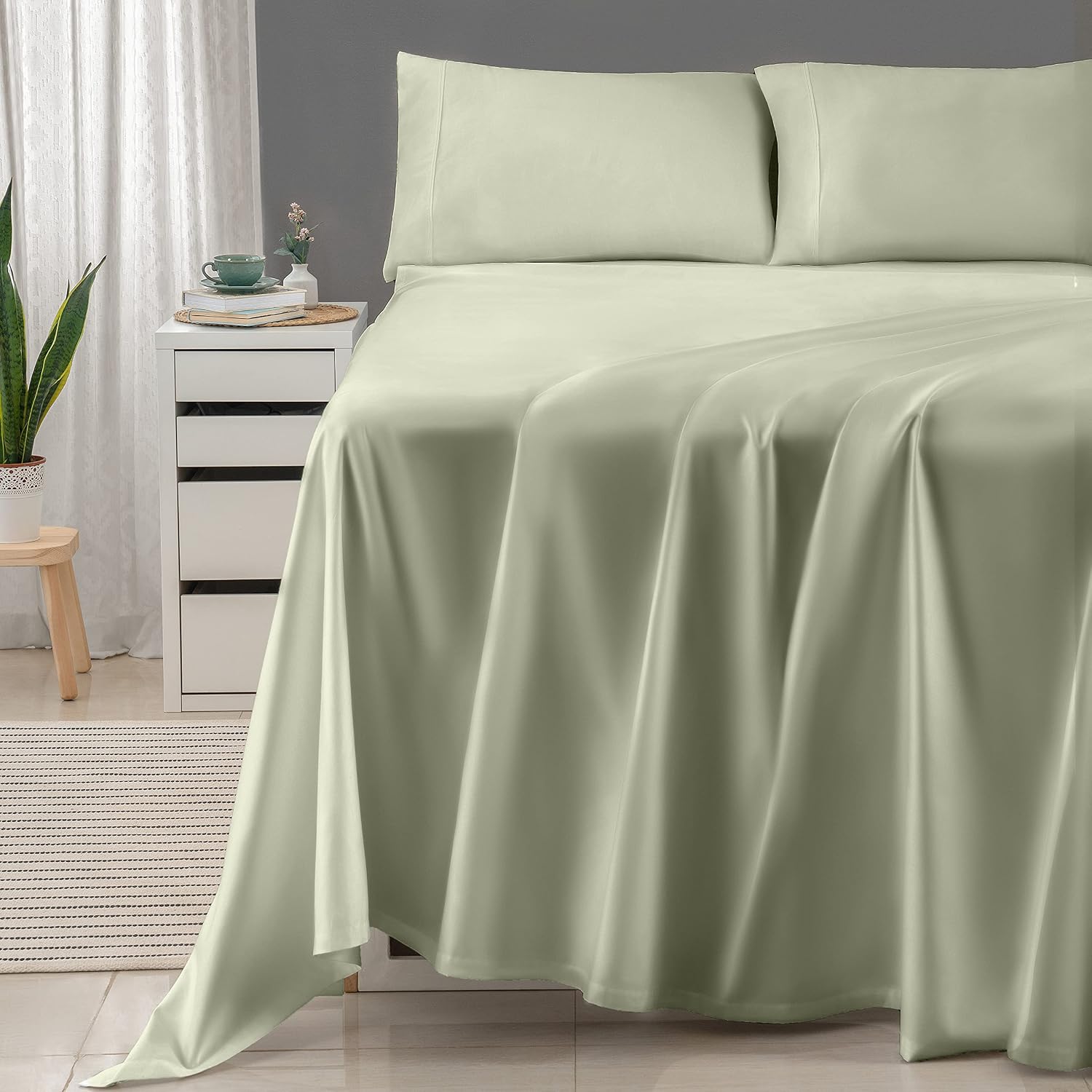 Amazon.com: Threadmill 100% Cotton Sheets for Queen Size Bed - 600 ...