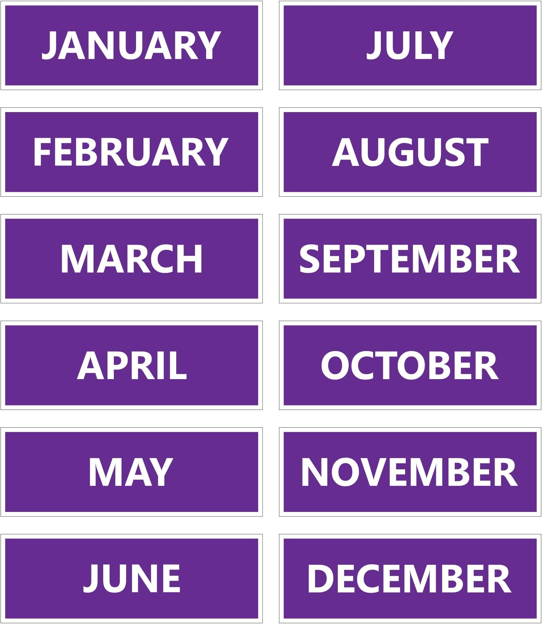 Amazon.com: Calendar Month Magnets (Non-Abbreviated) by DCM Solutions ...