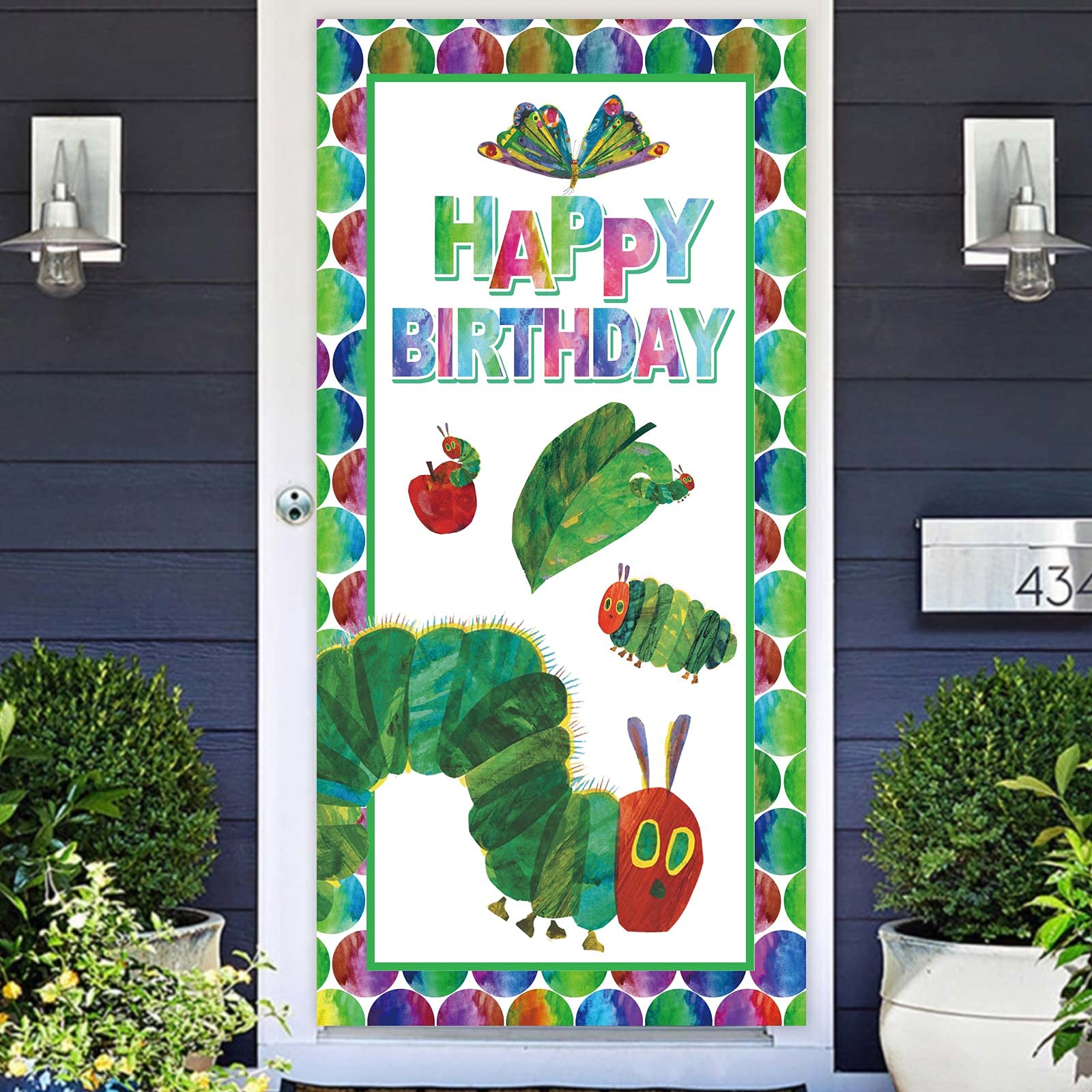 Amazon.com: Cartoon Very Hungry Little Green Caterpillar Happy Birthday ...