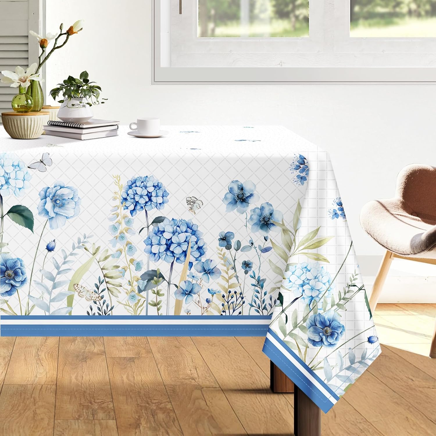 Amazon.com: Arquiel Spring Summer Flowers Tablecloth Waterproof ...