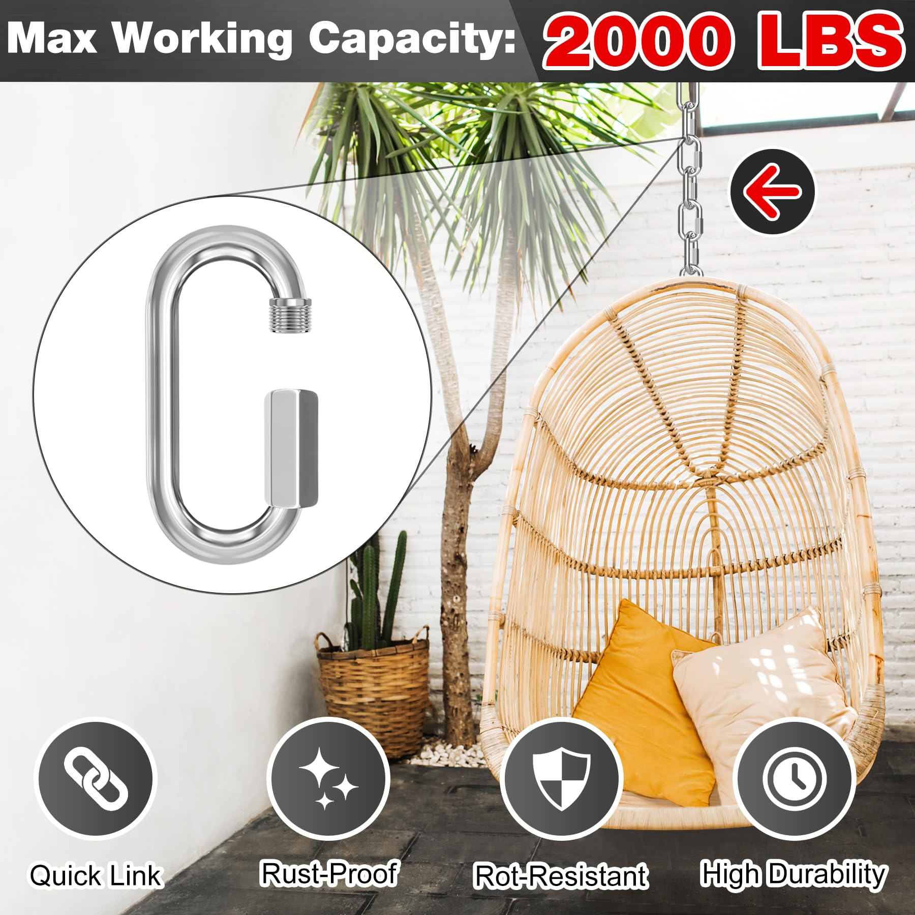 Snapklik.com : Phepetroll M10-15P Quick Links Chain Connectors, 3/8 ...