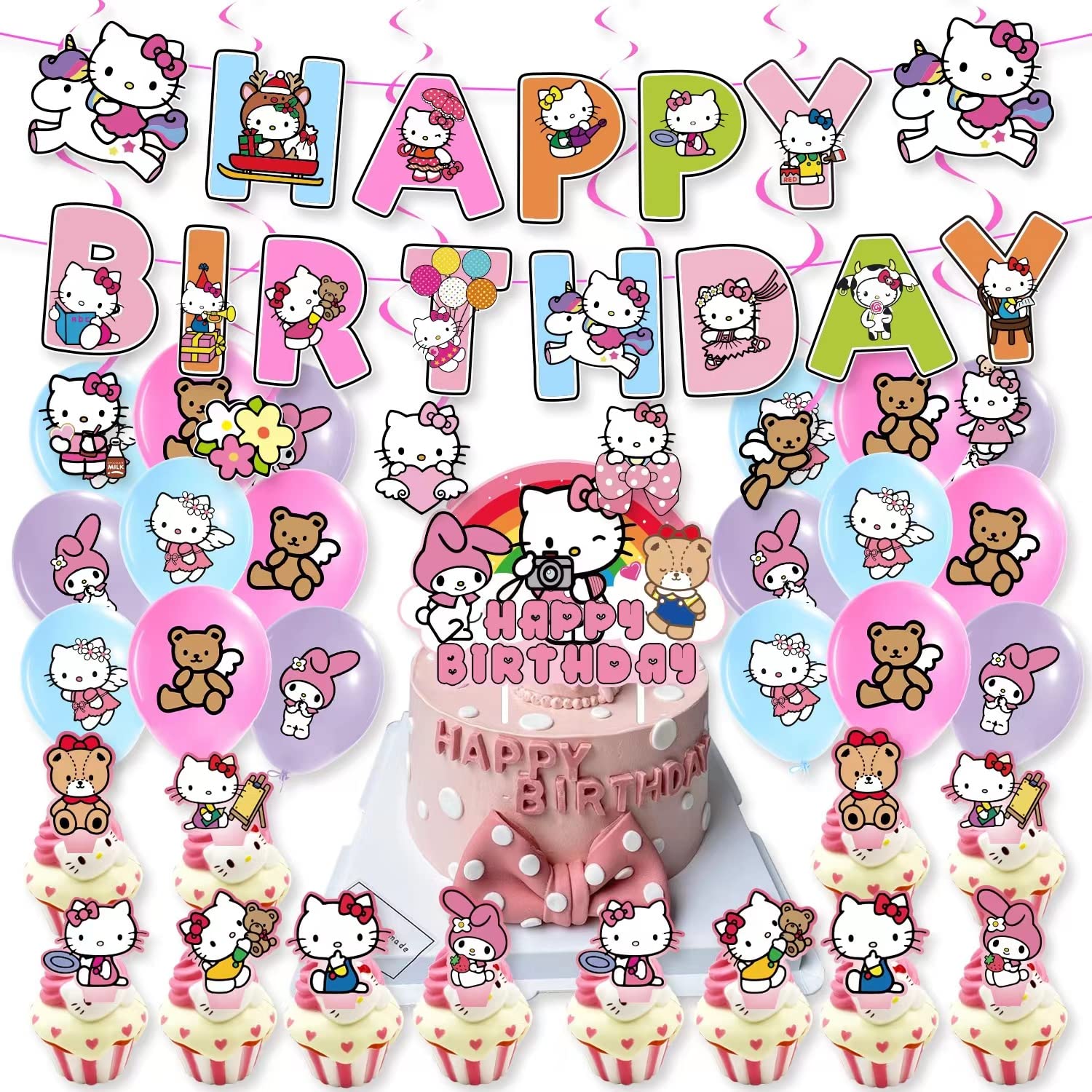 Hello Kitty Happy Birthday Banner