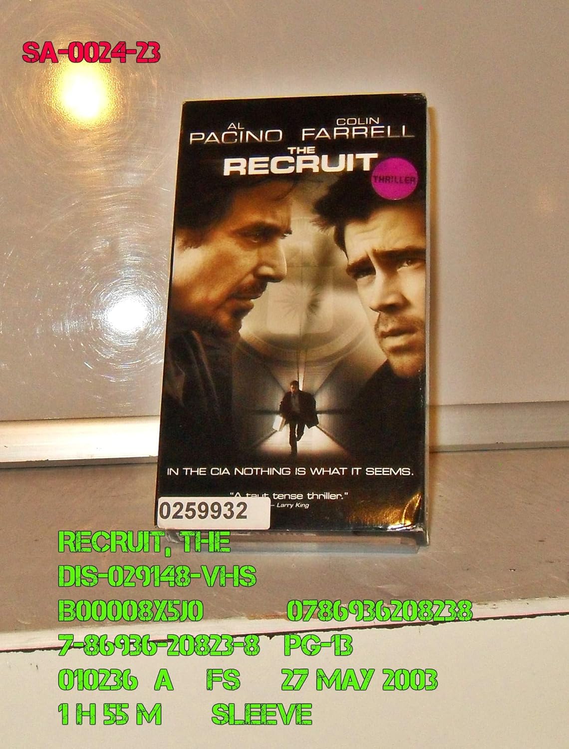 Amazon.com: The Recruit [VHS] : Al Pacino, Colin Farrell, Bridget ...