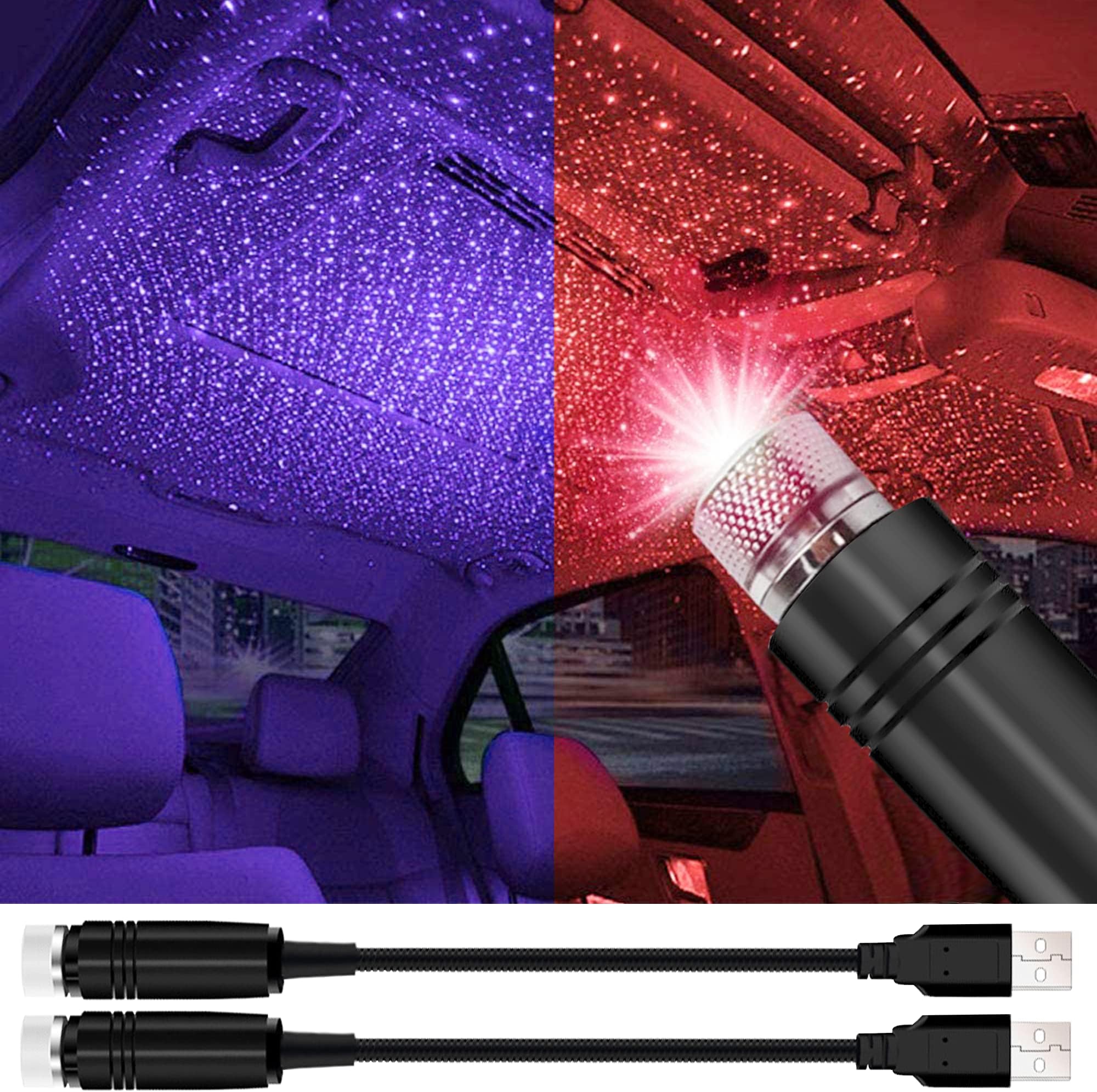 Amazon.com: Car Roof Star Night Light, Portable USB Flexible Interior ...